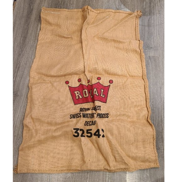 Accents | Vintage Burlap Bag Coffee Bean Sack Royal Select Swiss Water ...